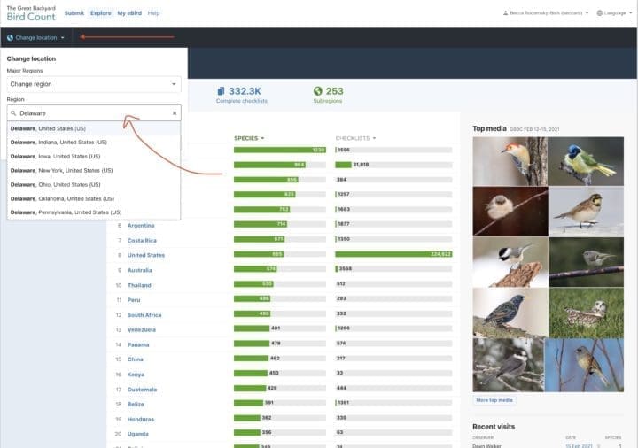 Explore Local Results – Great Backyard Bird Count